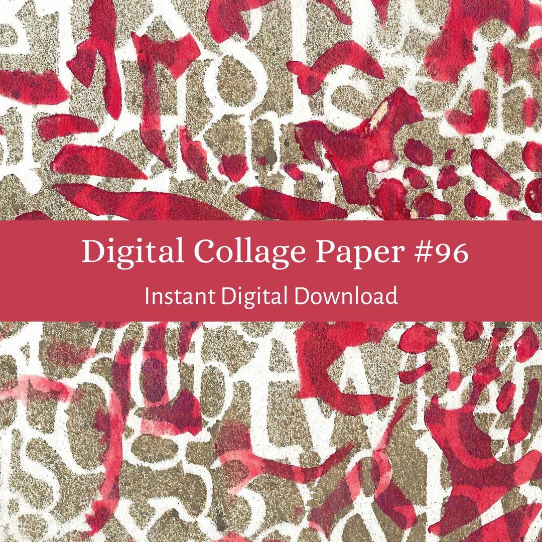 Digital Collage Paper #96, Digital Collage Backgrounds, Instant ...