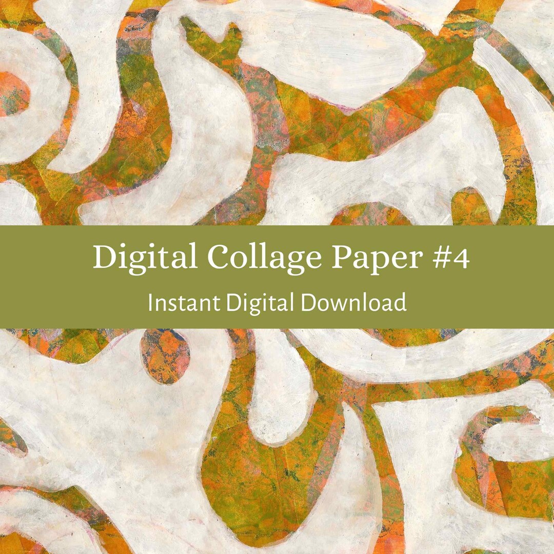 Digital Collage Paper #4, Digital Collage Backgrounds, Instant Download ...