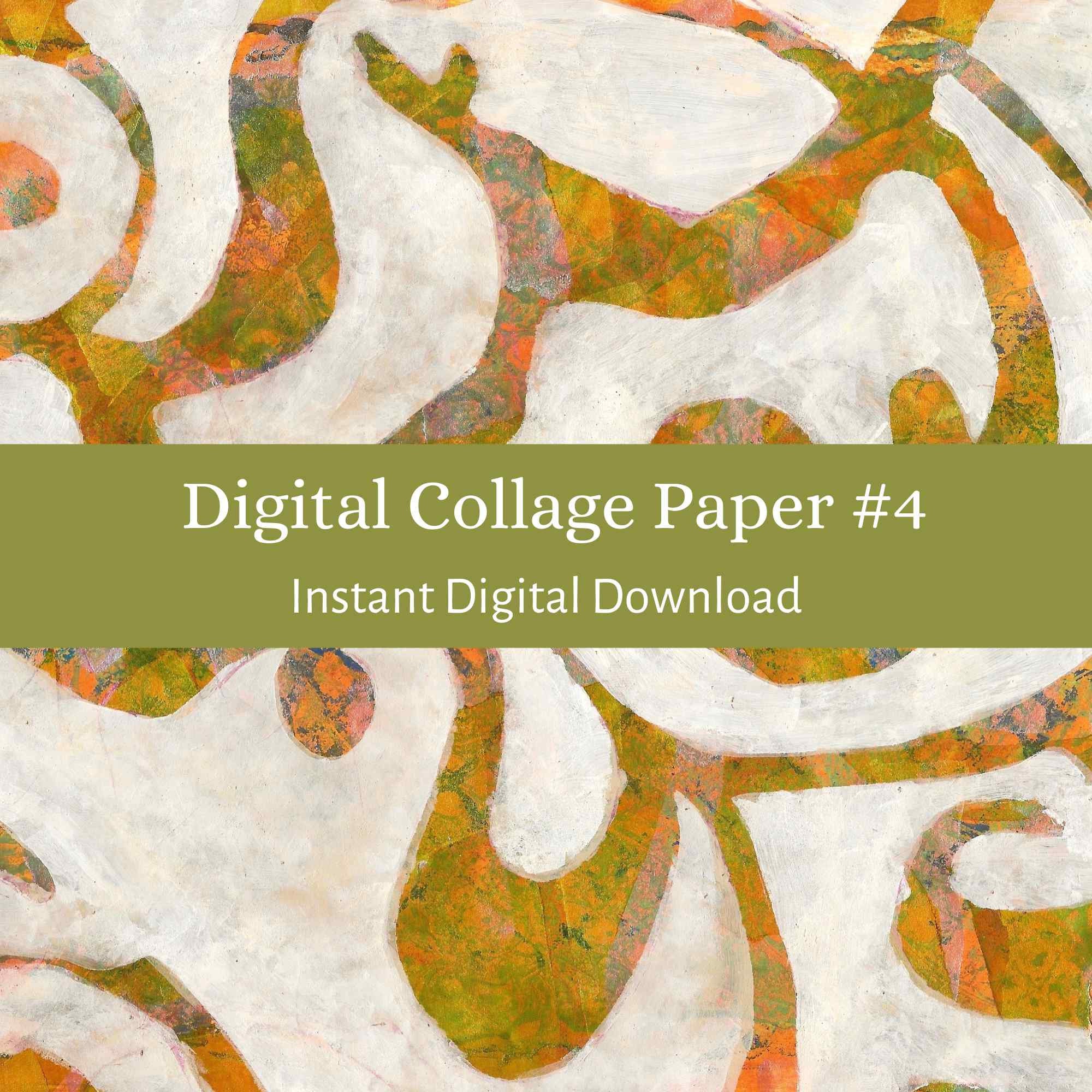 Digital Collage Paper #4, Digital Collage Backgrounds, Instant Download ...