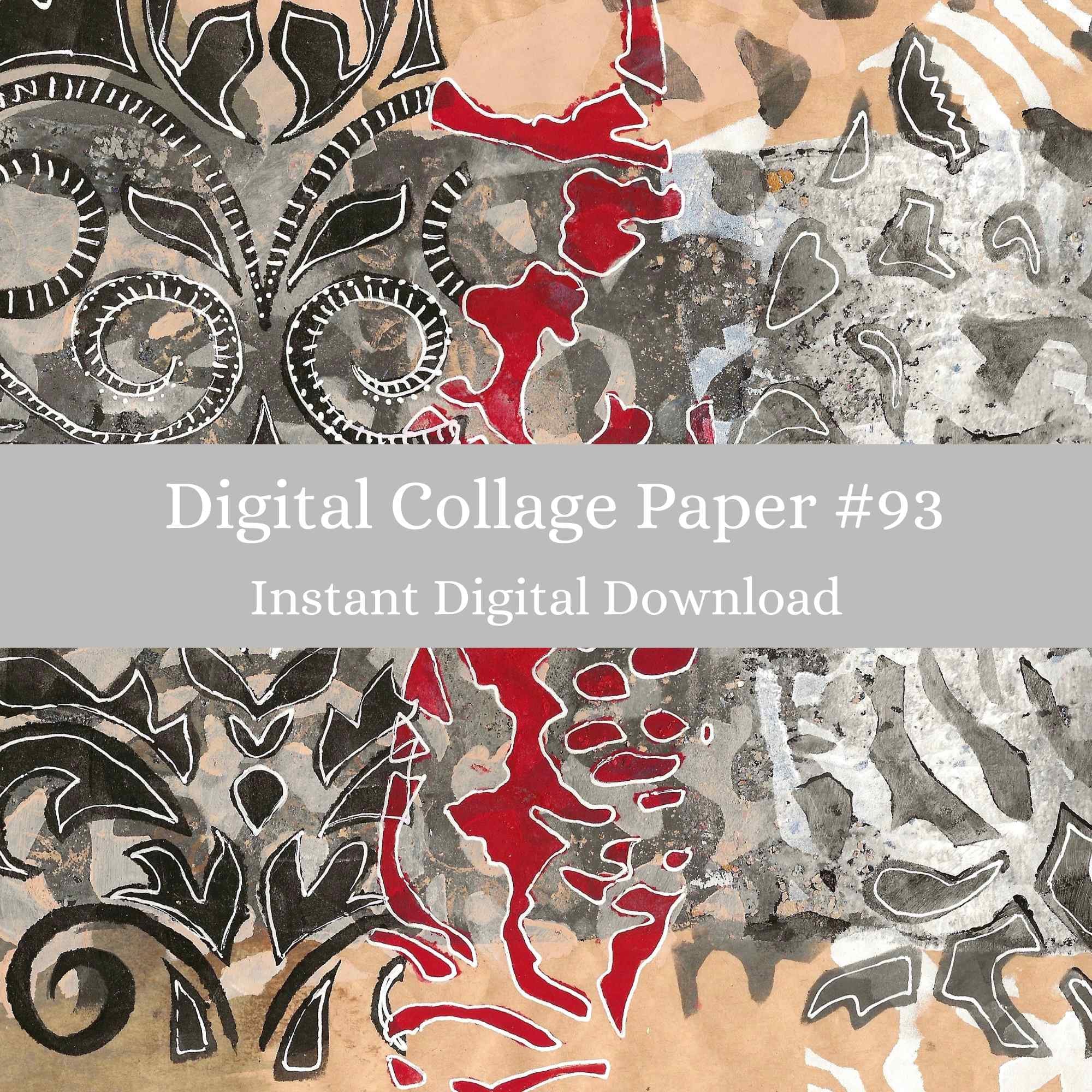 Digital Collage Paper #93: Digital Collage Backgrounds, Instant ...