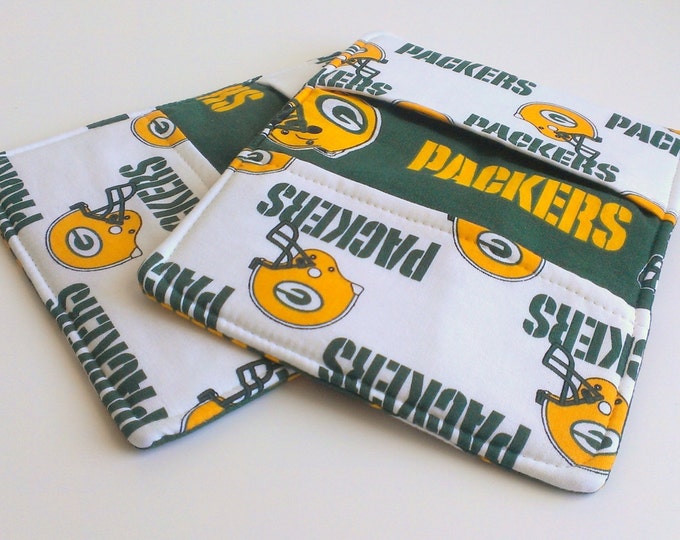 Green Bay Packer Hot Pads/pot Holders With Pockets - Etsy