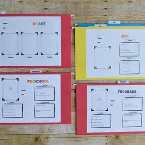 Files Folders ONLY for Kids School Memorabilia Organizer - School File ...