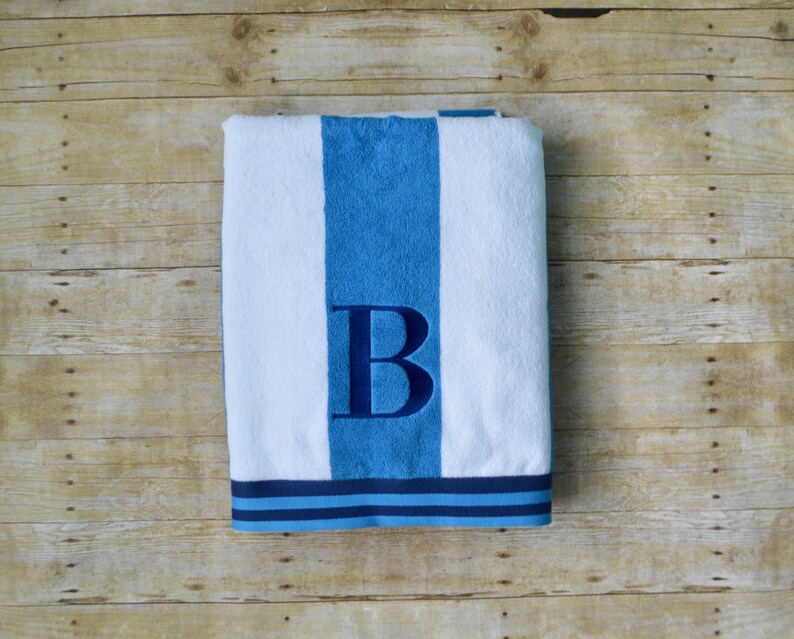 Monogrammed Beach, Pool, Lake, Towel - Oversized Personalized Towel - Etsy