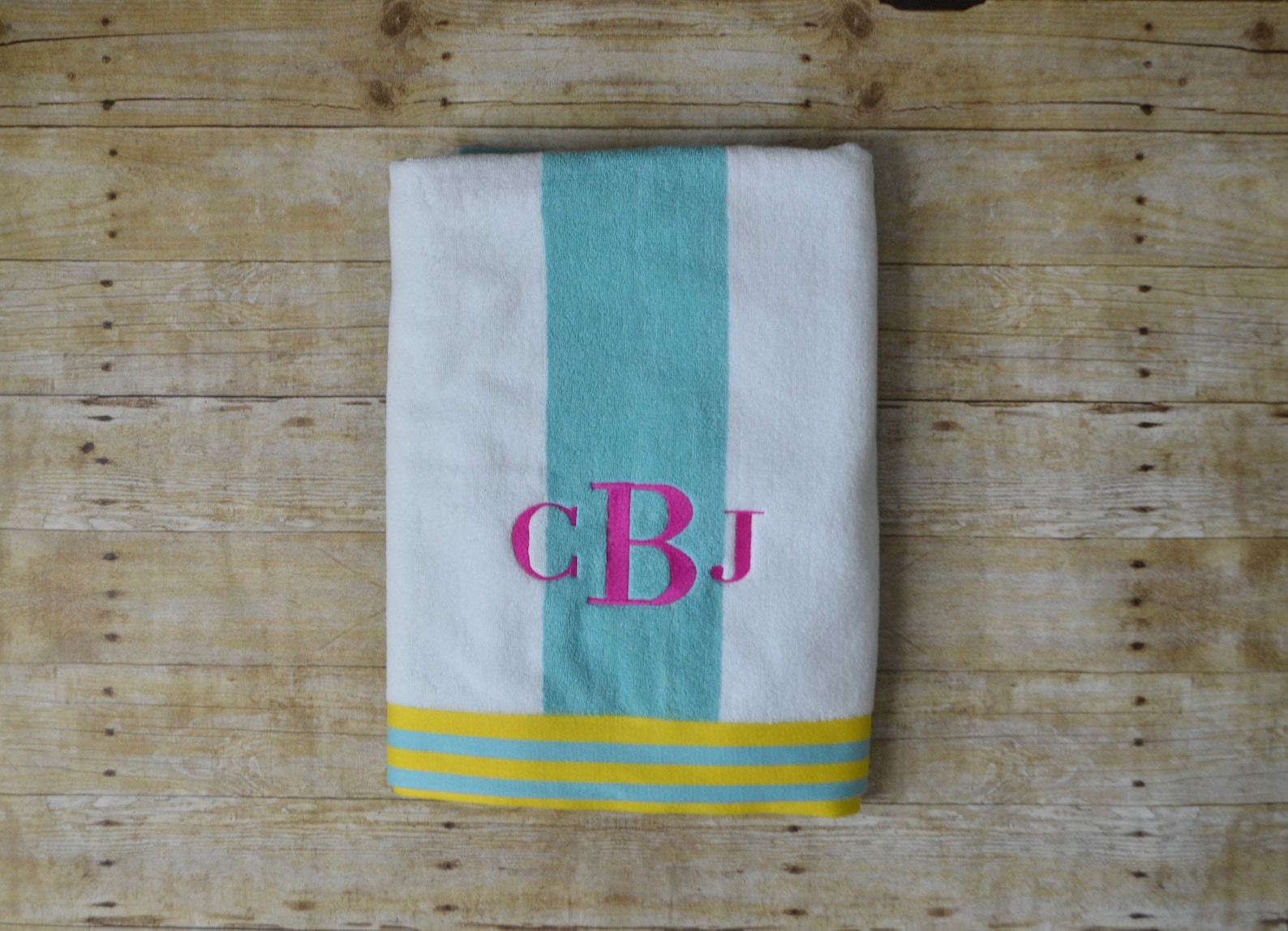 Monogrammed Beach, Pool, Lake, Towel - Oversized Personalized Towel - Etsy