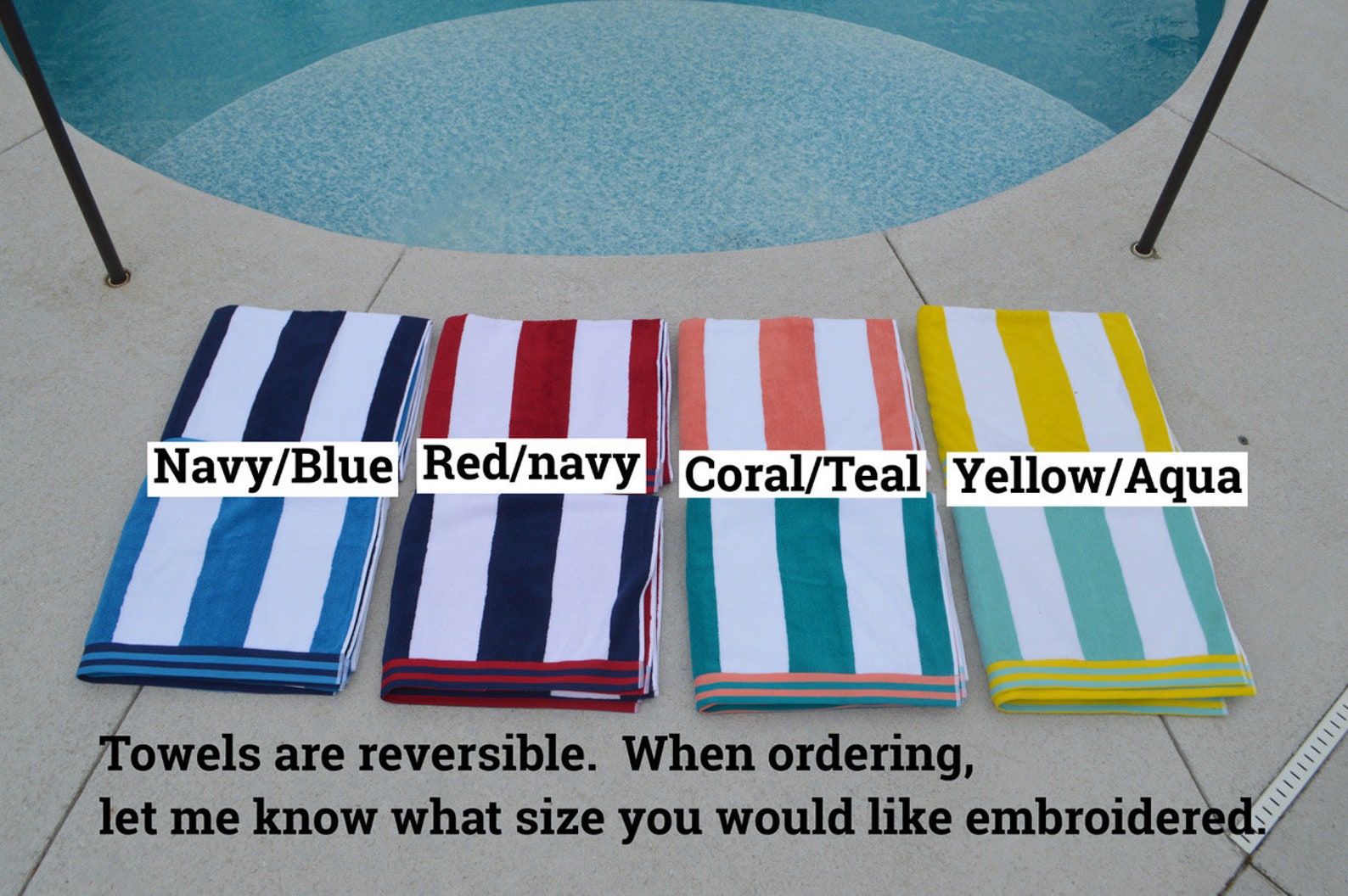 Monogrammed Beach Pool Lake Towel Oversized Personalized - Etsy