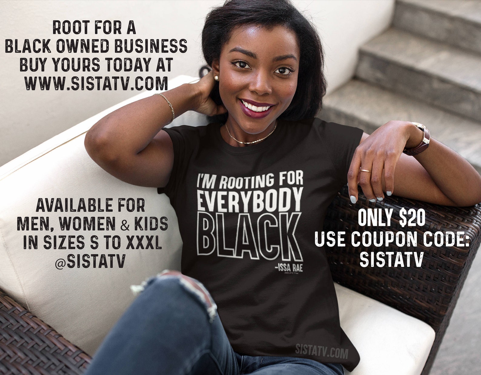 I'm Rooting for Everybody Black Issa Rae Shirt by Sistatv - Etsy