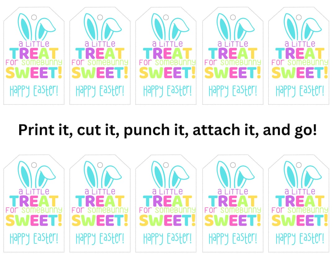 Printable: A Little Treat for Someone Sweet Easter Gift Tag. Perfect ...