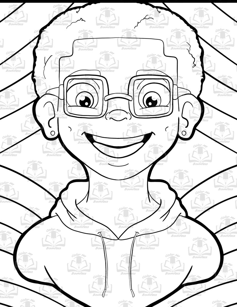 Isiah Adorable Little Boy Printable Coloring Page Digital Download - Etsy