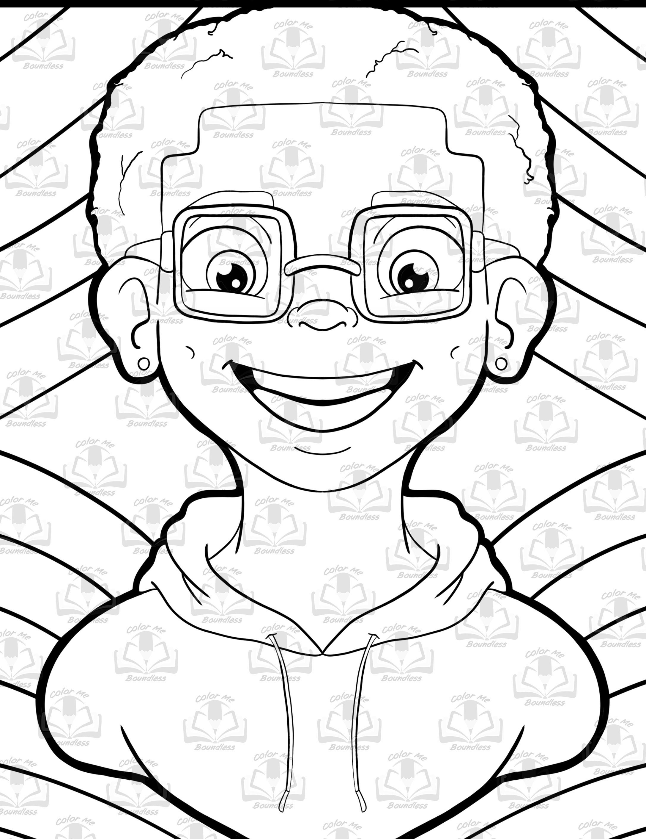 Little Boy Coloring Page