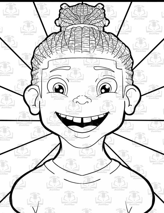 Little Boy Face Coloring Page
