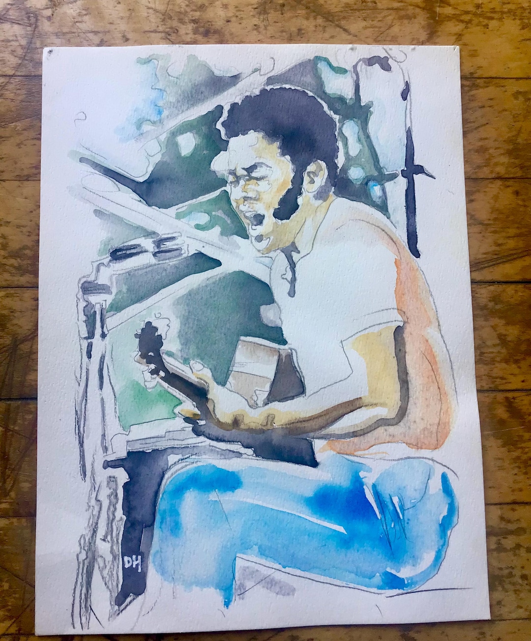 Bill Withers ORIGINAL Watercolor Portrait Painting 9x12 One of A Kind ...
