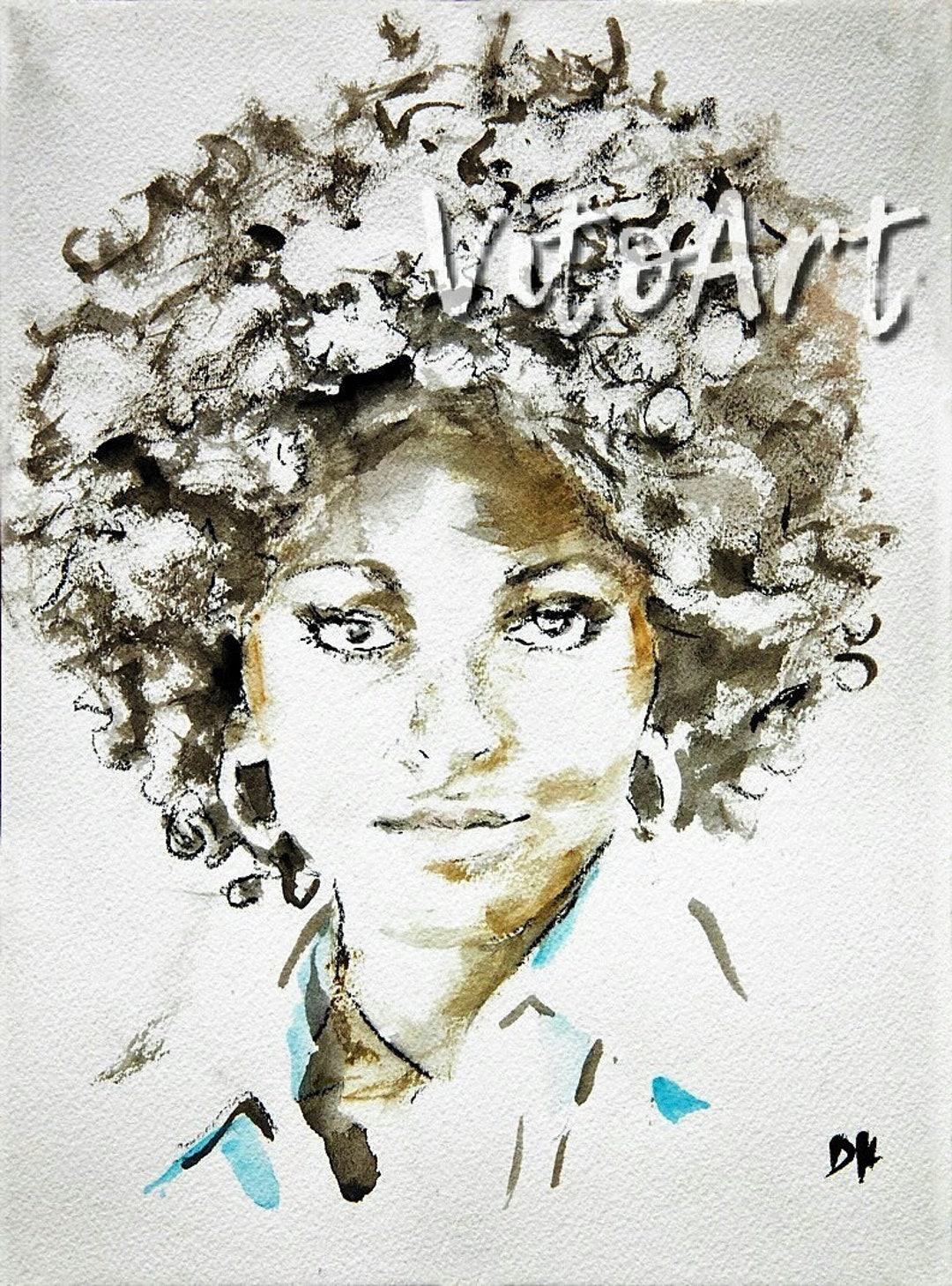 Pam Grier Foxy Brown Art Print: Limited Edition Watercolor Portrait - Etsy