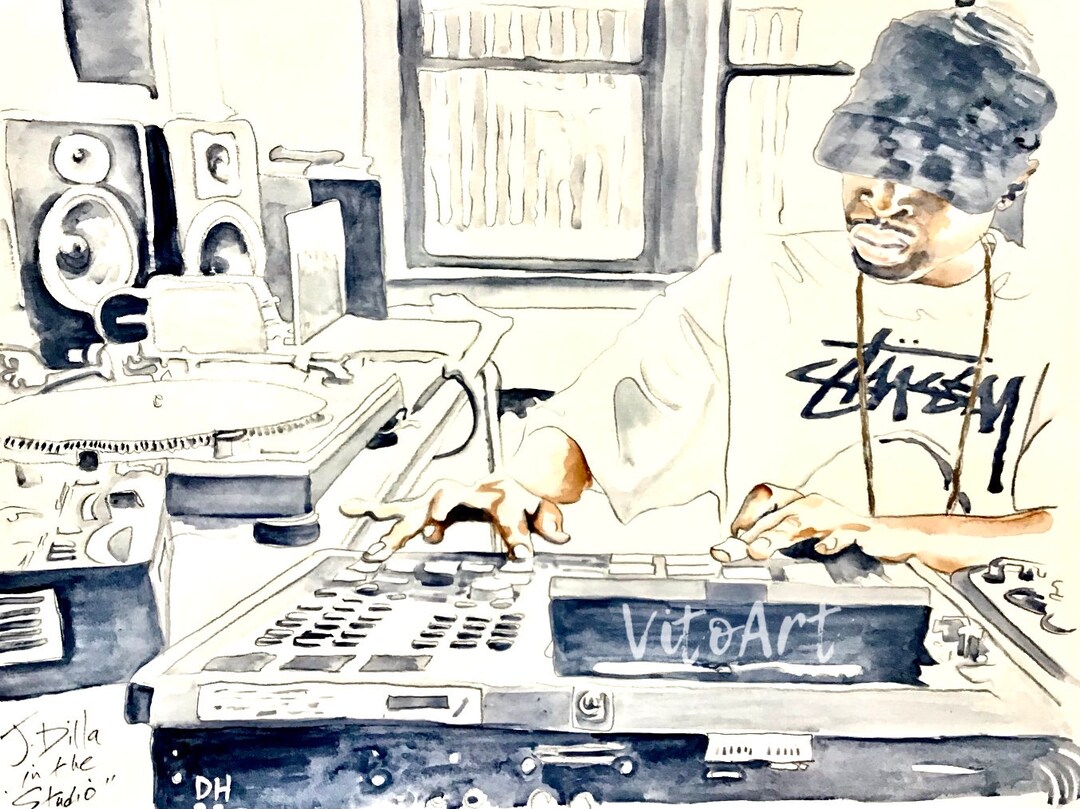 J Dilla James Yancey Hip Hop Detroit Producer Portrait Limited Edition ...