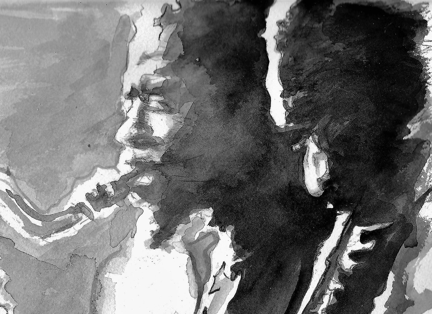 John Coltrane & Eric Dolphy Art Print: Saxophone Jazz Watercolor ...