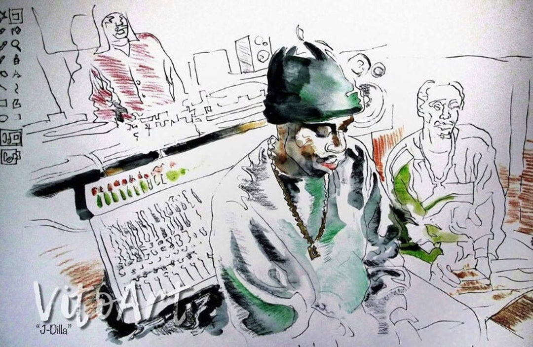 J Dilla Art Print James Yancey Art Print Hip Hop Producer Detroit Dilla ...