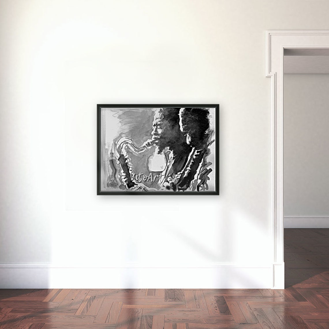 John Coltrane & Eric Dolphy Art Print: Saxophone Jazz Watercolor ...