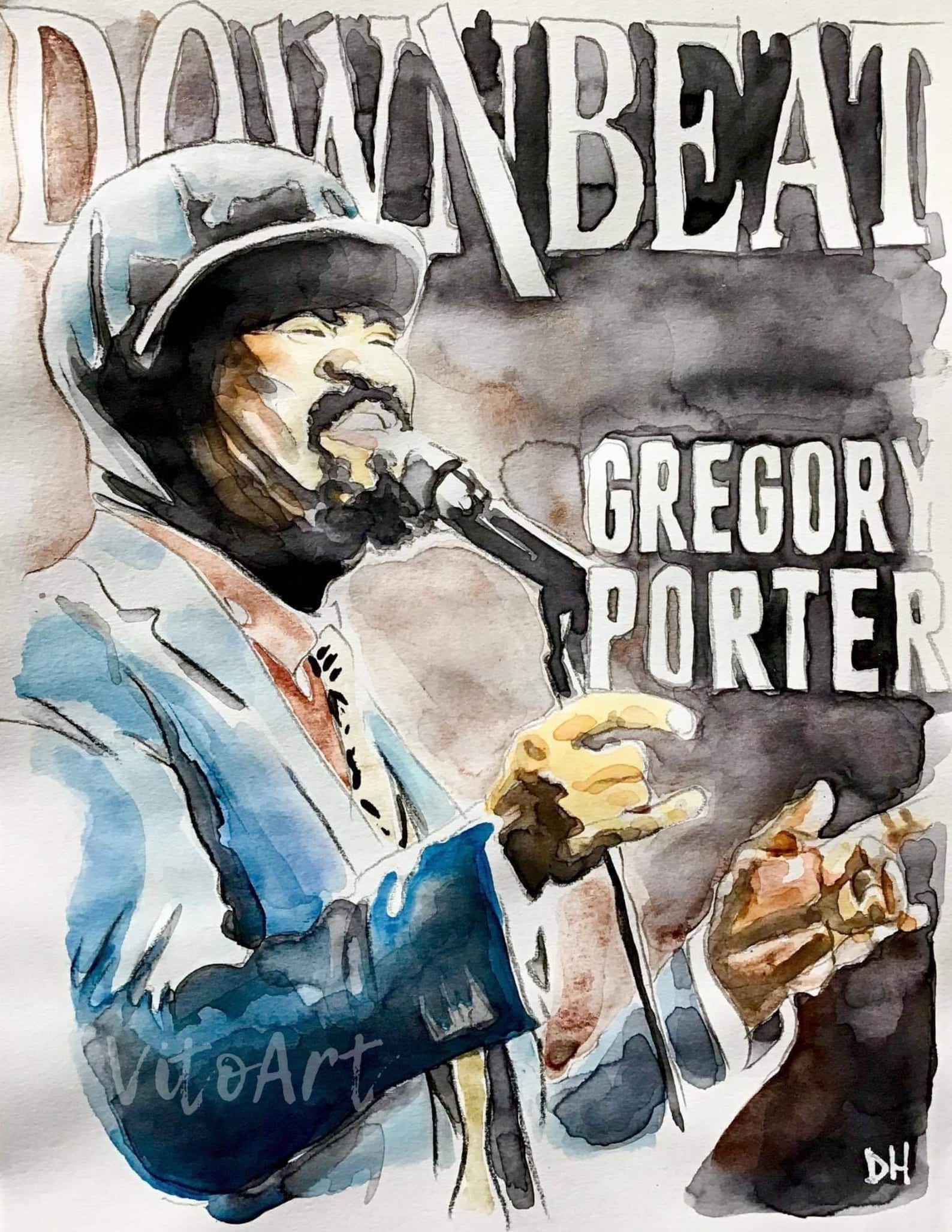 Gregory Porter Jazz Soul Singer Crooner Watercolor Music - Etsy