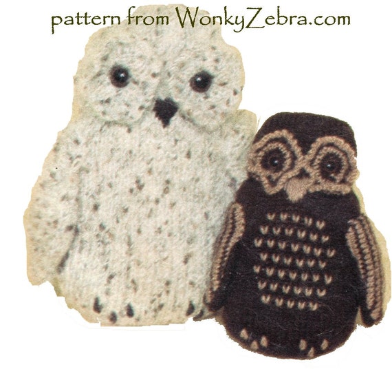 Vintage Knitted Owl Pattern PDF 552 from ToyPatternLand and | Etsy