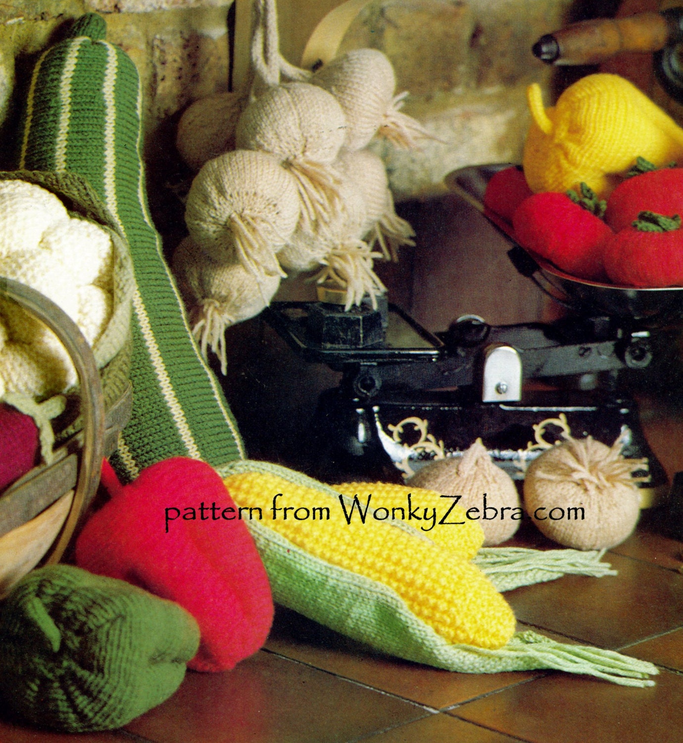 Pattern for Knitted Vegetables From Vintage Magazine Emailed - Etsy Canada