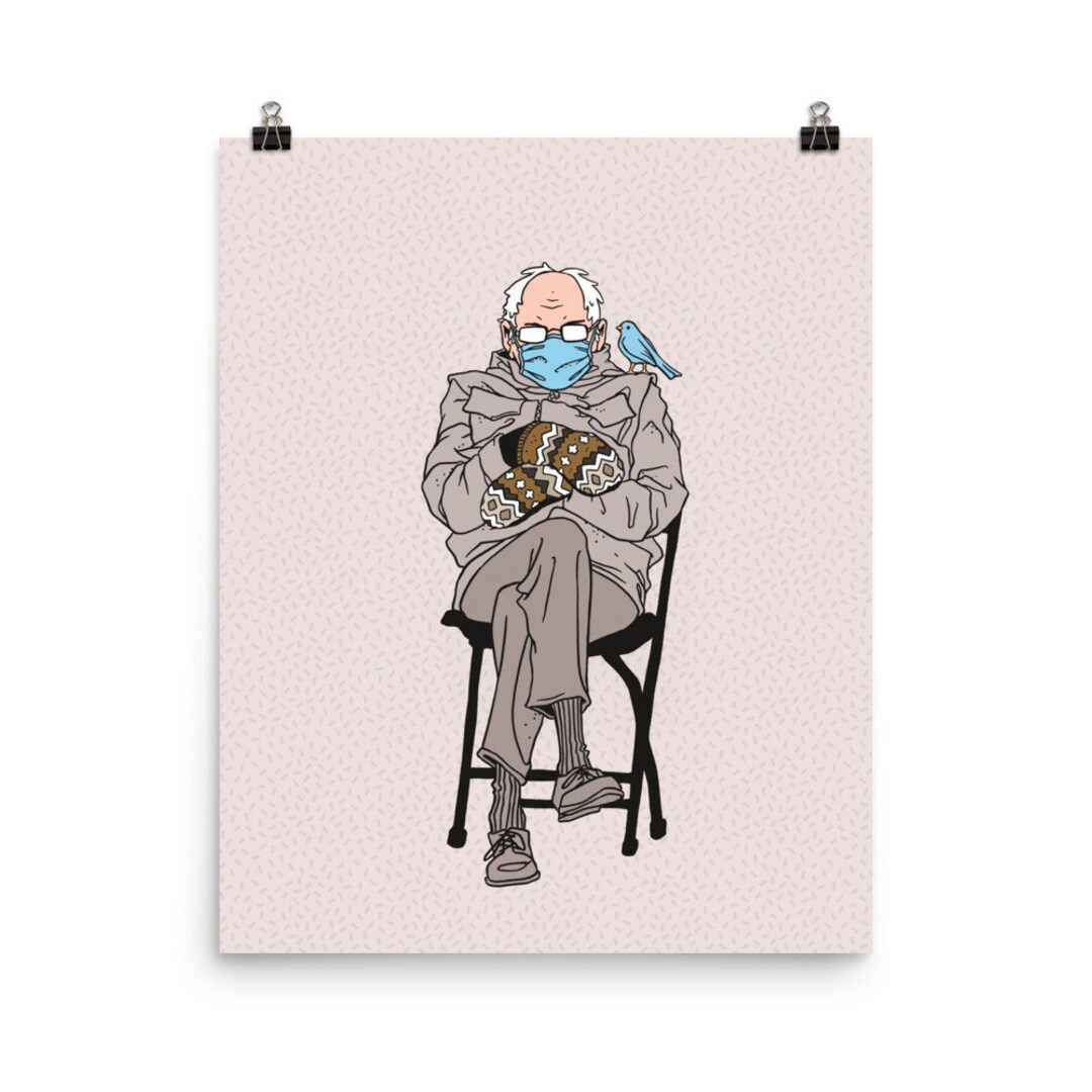 Bernie 2021 Inauguration Print | Birdie Sanders | Art Print - Etsy