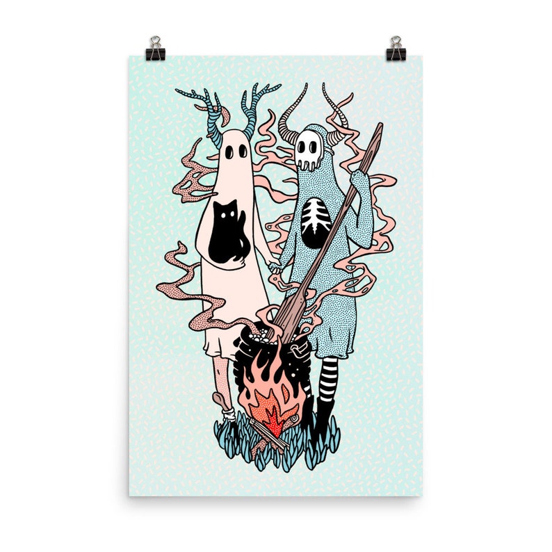 Ghost Pals Art Print - Etsy
