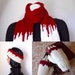 Zombie Apocalypse Set, Blood Red and Ivory Scarf, Headband and Glove ...