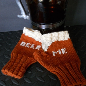 The Beer Me Fingerless Gloves in Four Flavors, Beer Lovers Gloves, Gift ...