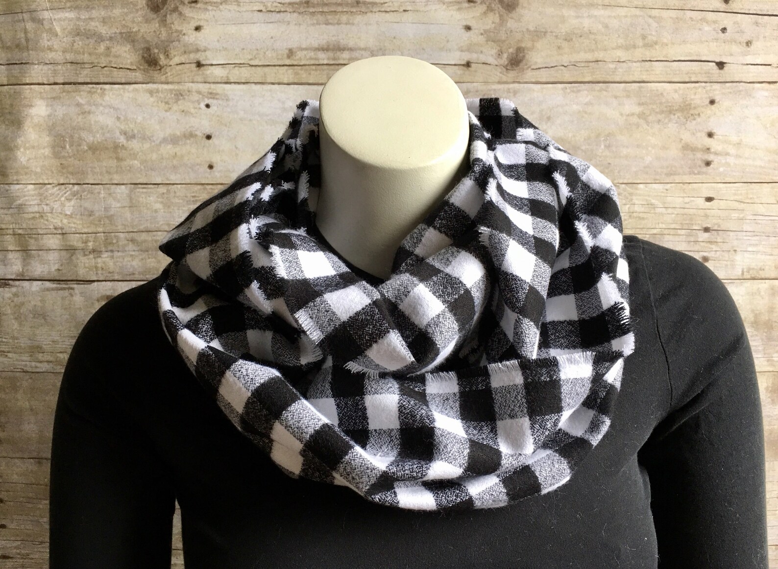 Buffalo Plaid Infinity Scarf Lightweight Flannel Plaid Circle - Etsy