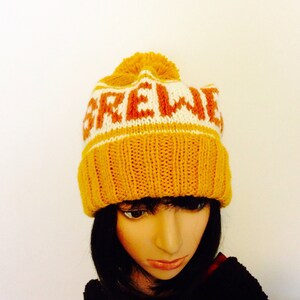 Brewer Pom Pom Beanie, Home Brewer Hat, Gift for Craft Beer Lovers ...