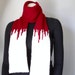 Zombie Apocalypse Scarf, Blood Red and Ivory Scarf, Vampire Tourniquet ...