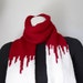 Zombie Apocalypse Scarf, Blood Red and Ivory Scarf, Vampire Tourniquet ...