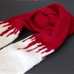 Zombie Apocalypse Set, Blood Red and Ivory Scarf, Headband and Glove ...