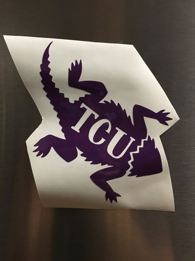 TCU Vinyl Car sticker Decal | Etsy