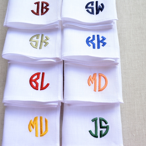 Monogrammed Pocket Square - Etsy