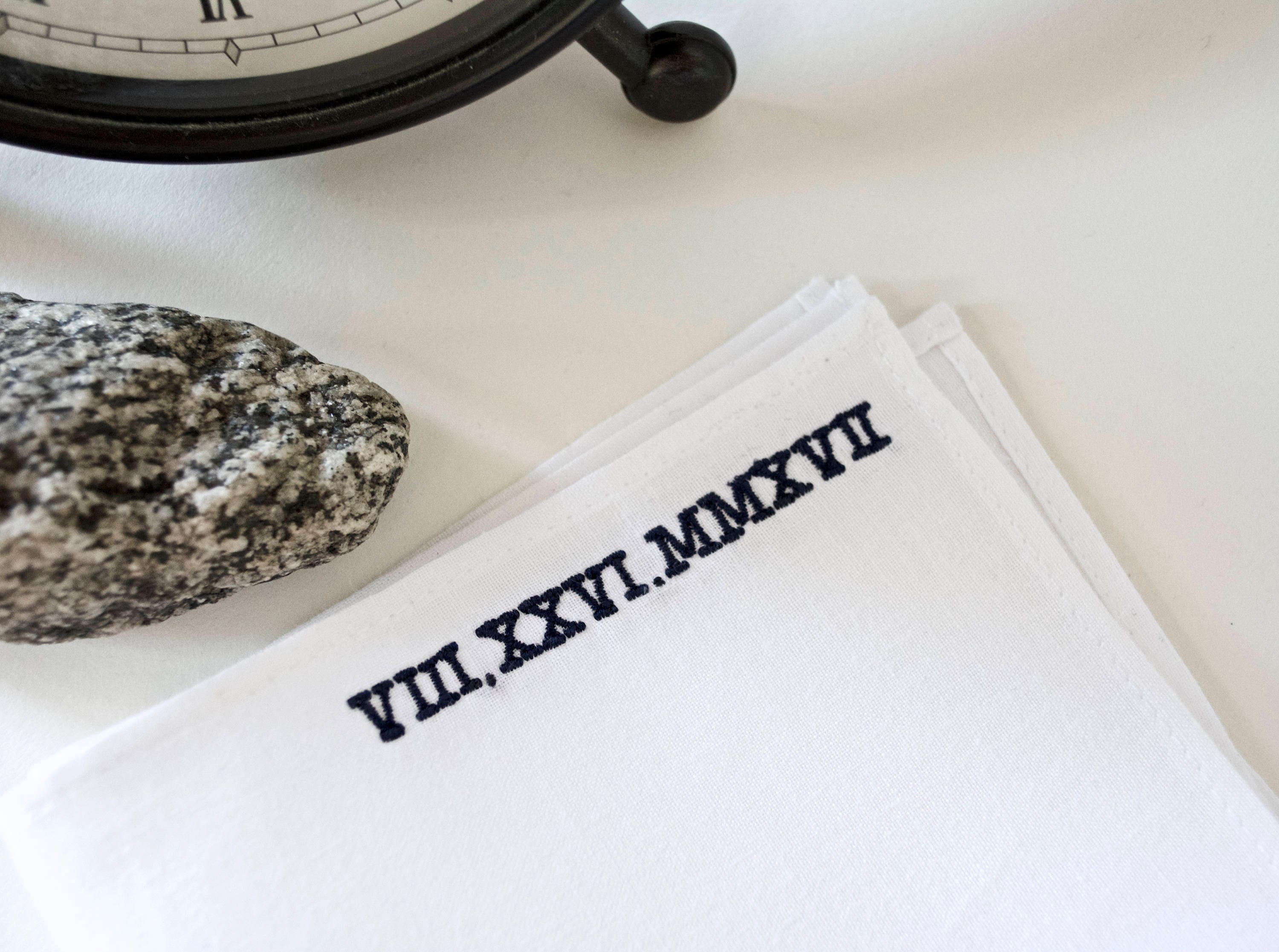 Pocket Squares/monogrammed/roman Numerals/embroidery/gift for - Etsy UK