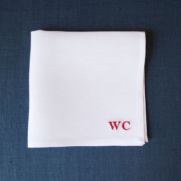 Monogrammed Pocket Square - Etsy