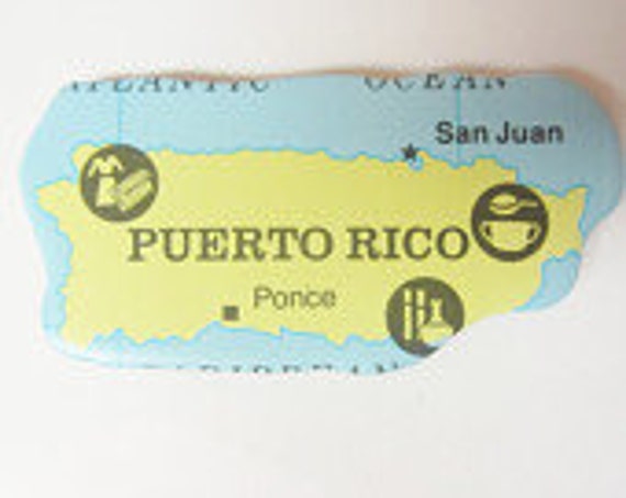 Puerto Rico Magnet Puerto Rico Magnets by Juststated on | Etsy