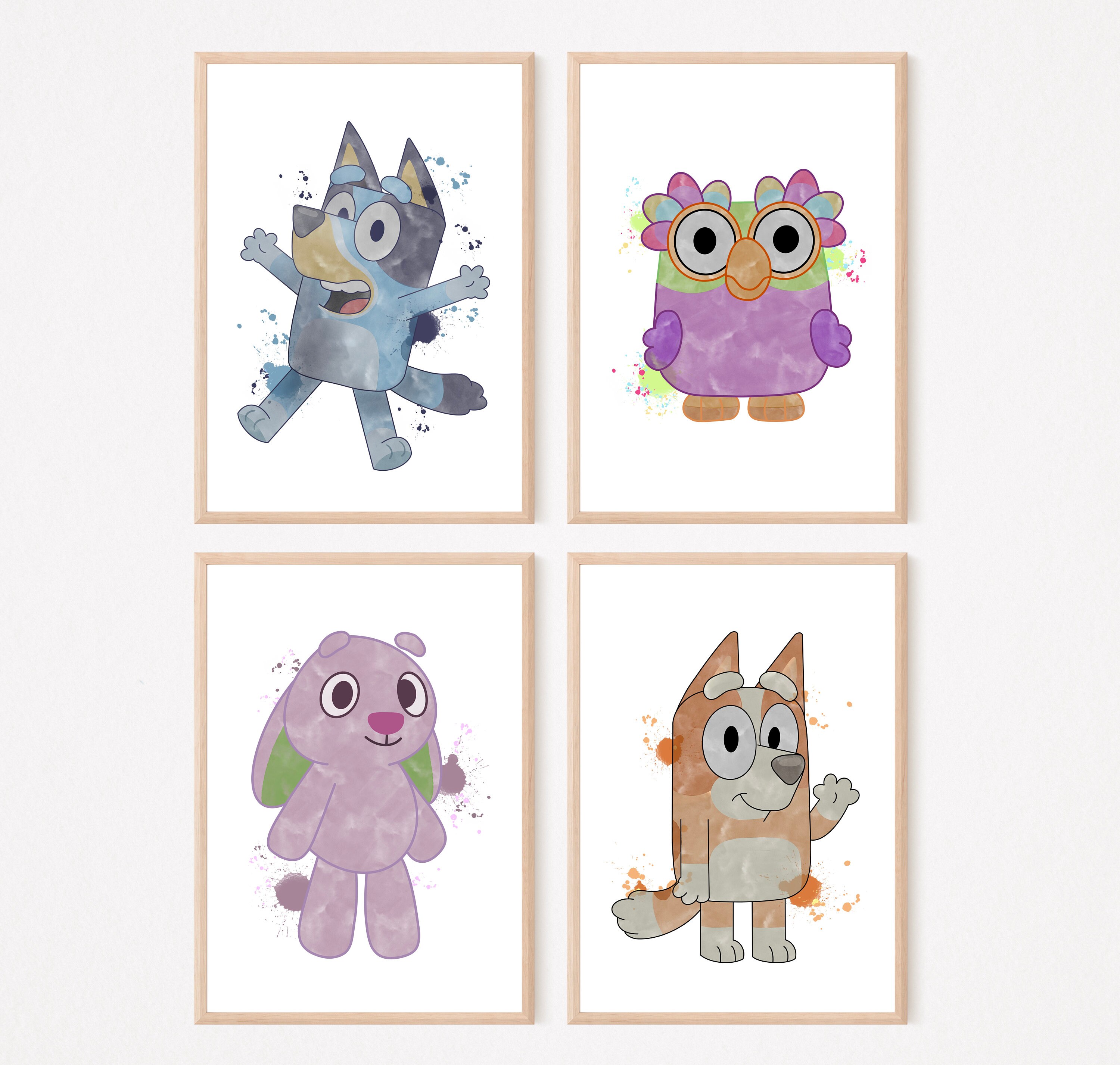 Bluey Prints, Bluey PNG, Bluey Clipart, Bluey JPEG, Bluey Kids Room ...