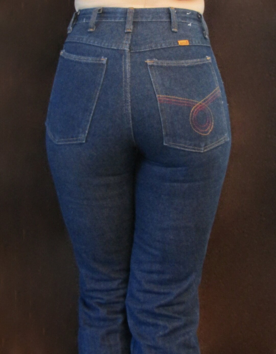 Vintage 1970s/80s Rustler High Waist Tight Boot Cut Jeans--27w 33 ...