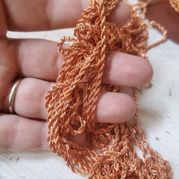 Copper Rope Chain - Etsy