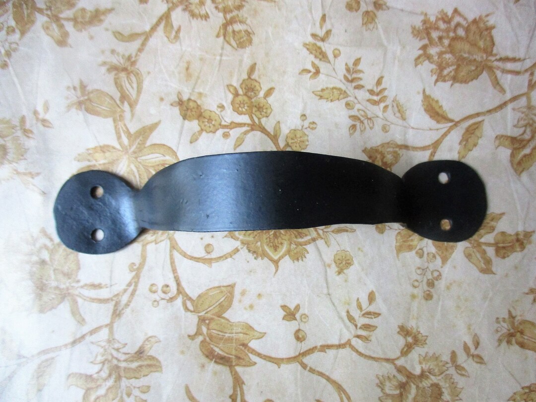 Black Metal Handle Pull 5 5/8 Inch Black Finish Screw on Round End for ...
