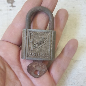 Vintage Slaymaker Rustless Padlock , Lock With Key WORKS - Etsy