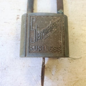 Vintage Slaymaker Rustless Padlock , Lock With Key WORKS - Etsy