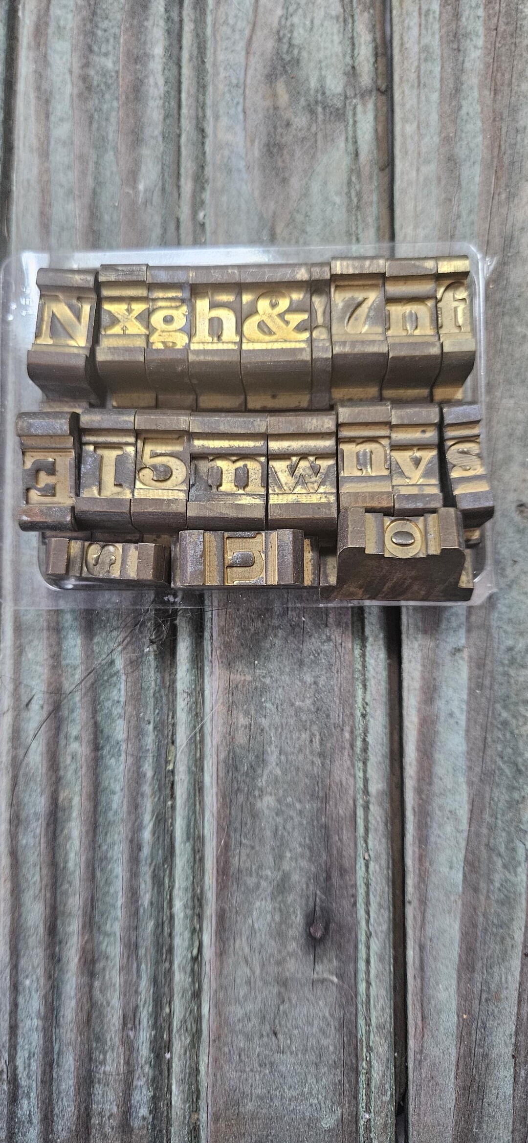 Vintage Lot Large of Ludlow Matrix Brass Letterpress to Include Letters ...