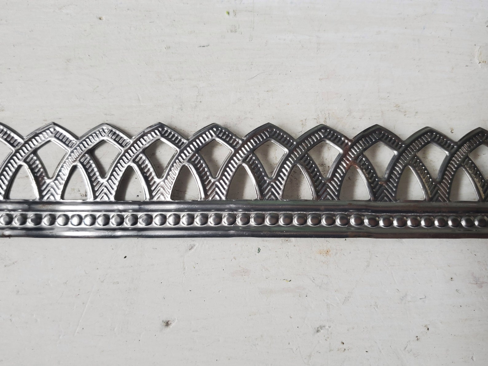 Silvertone Metal Lace Ribbon Tin Filigree Edging Decorative - Etsy