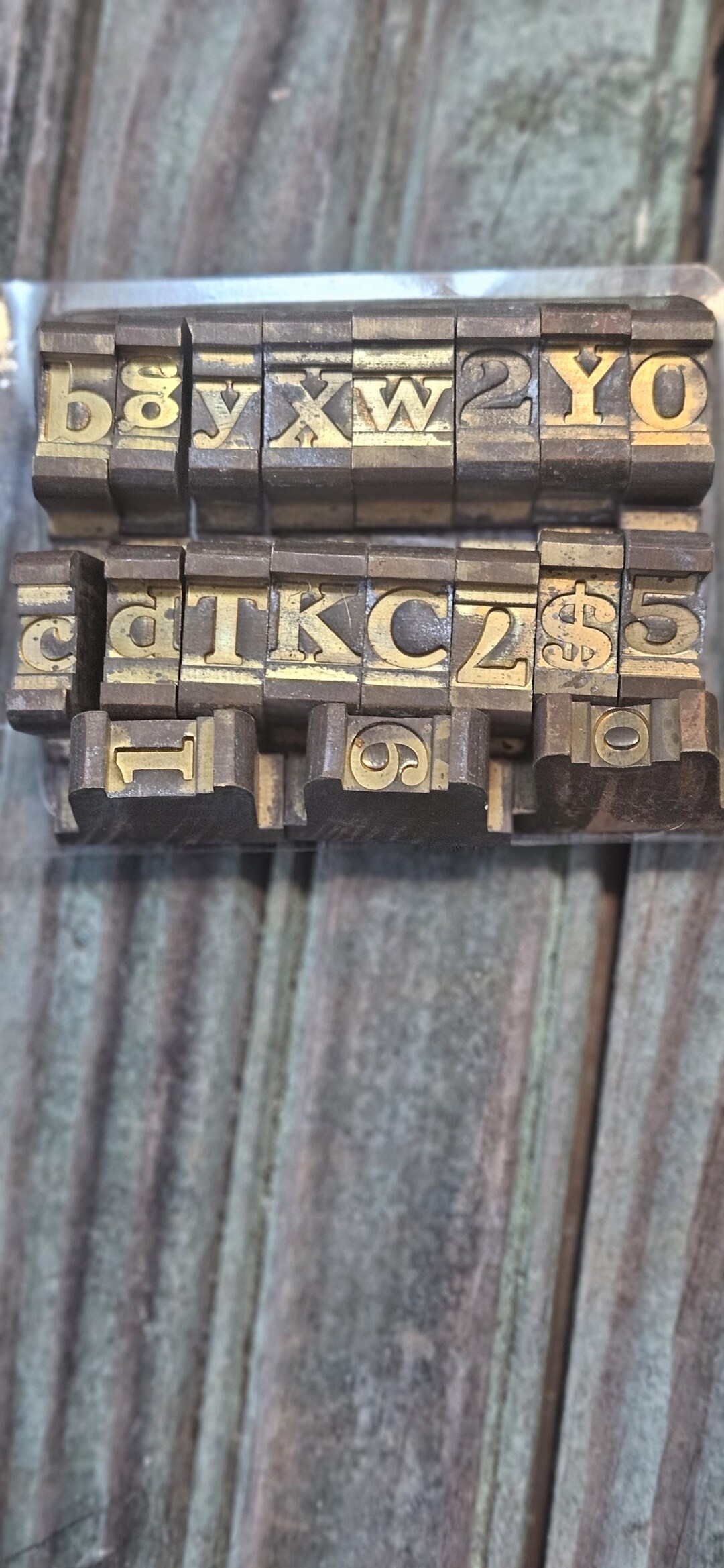 Vintage Lot Large of Ludlow Matrix Brass Letterpress to Include Letters ...