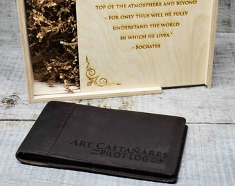 Pilots Log Laser Engraved Personalized Diary Notebook | Etsy