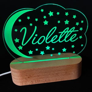 Custom Name Night Light, 7 Colors Personalized Night Light Baby Name ...