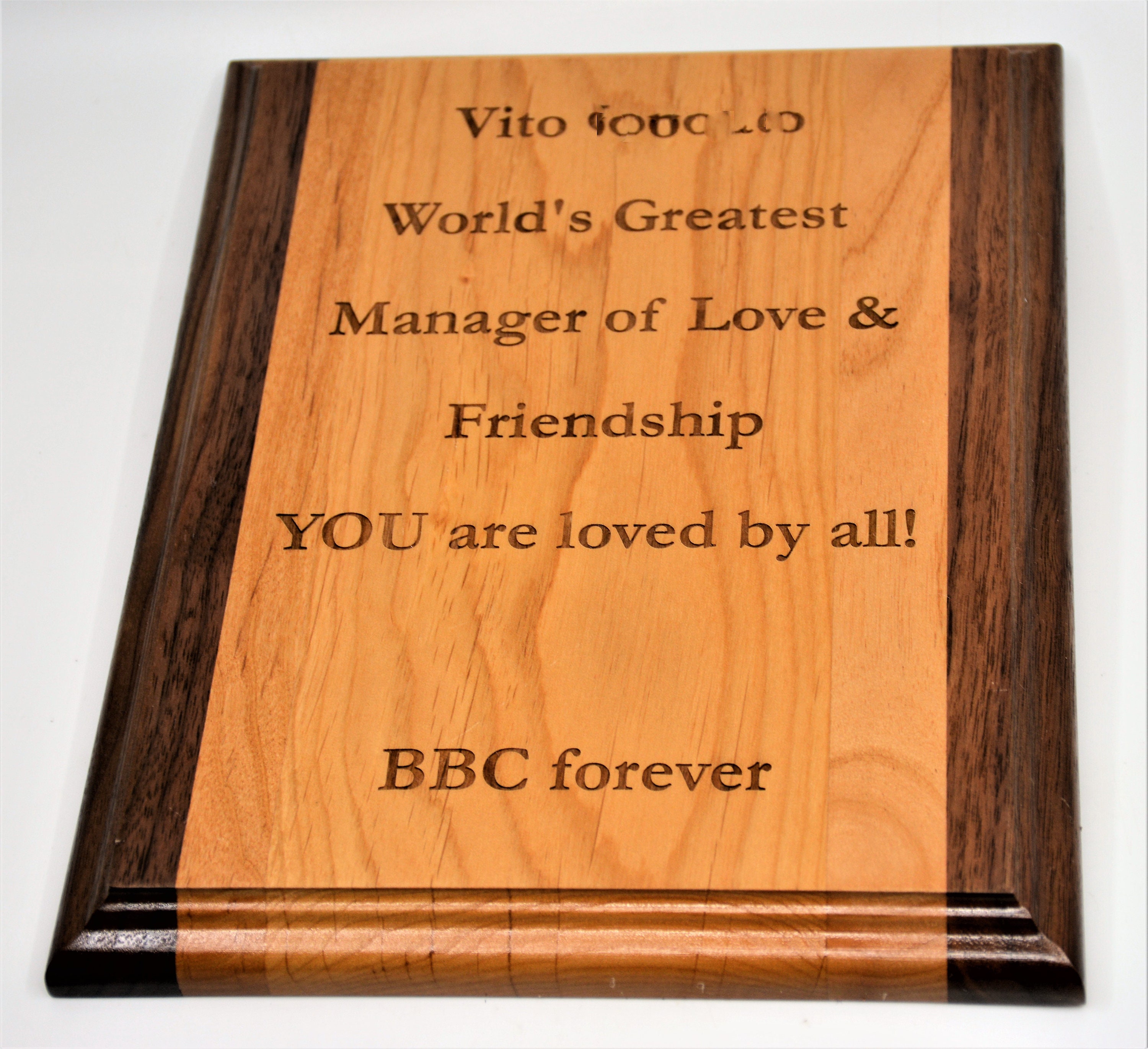 Custom Engraved and Personalized Two Tone Wooden Plaque | Etsy