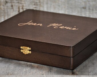 Handwriting Engraved Into This Custom Engraved Wooden Box | Etsy